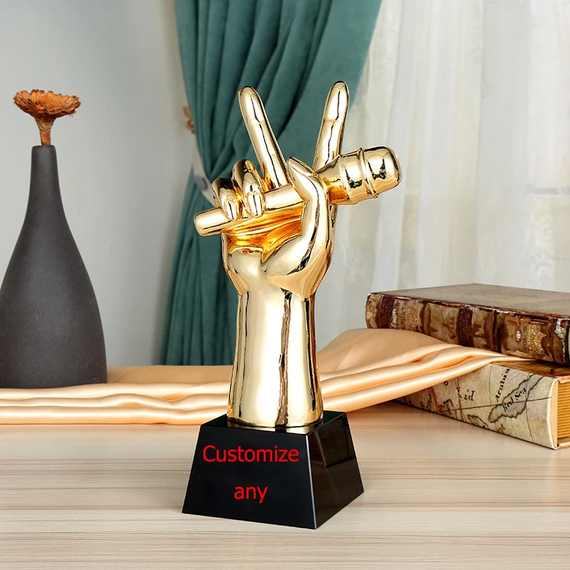 Customized Top Quality Music Voice Award Trophy Singing Craft Souvenir ...