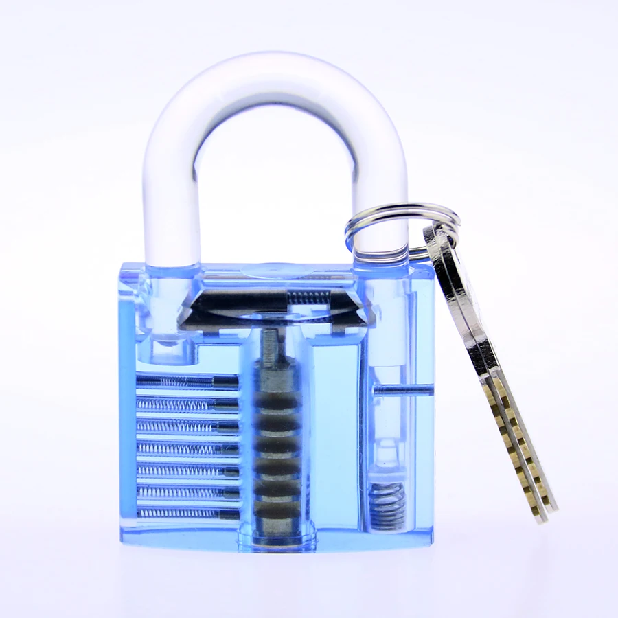 Free shipping 2017 new item transparent biue practice padlock with ...