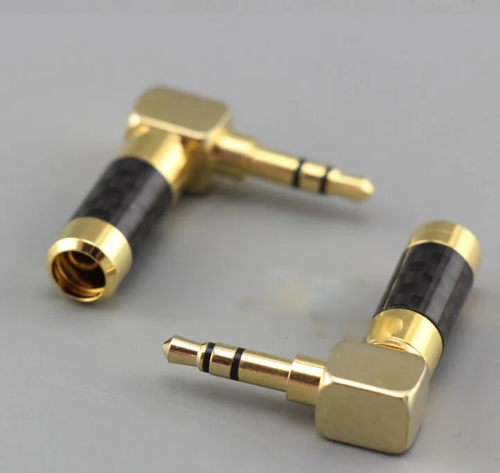10pcs Gold Plated 3.5mm Jack STEREO AUDIO Mini JACK Plug Right Angle or ...