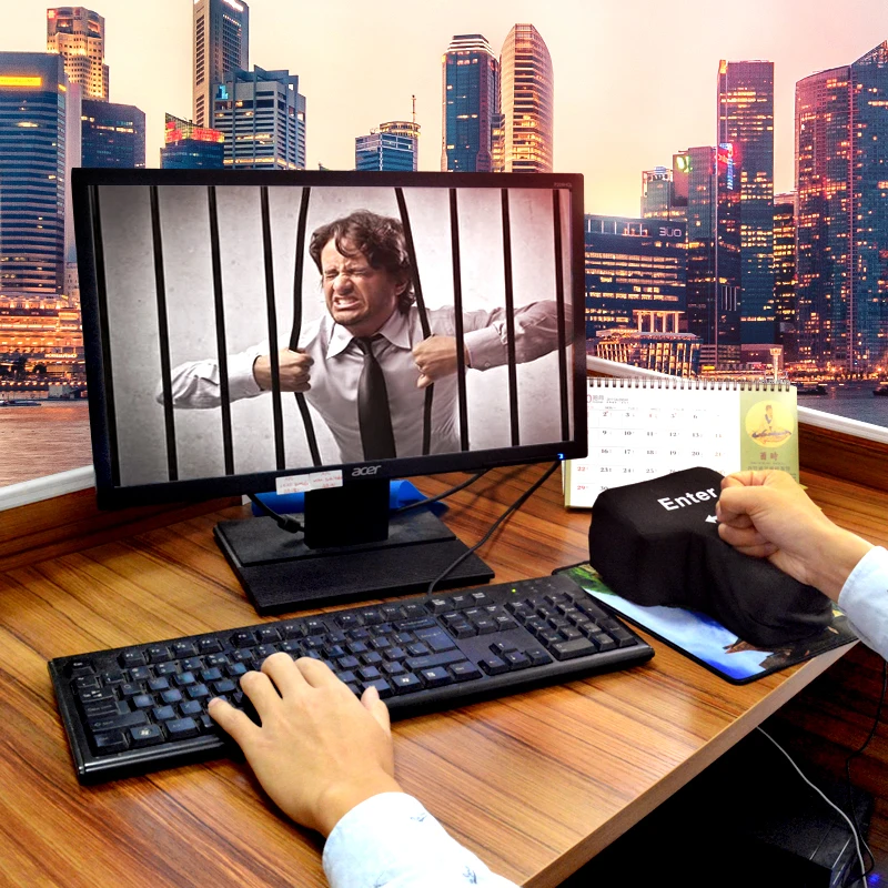 Enter Button Big Usb Enter Key Pillow Anti Stress Enter Button For ...