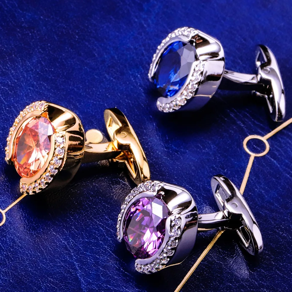 MAISHENOU Brand cufflinks Buttons with Crystal High Quality womens cuff ...