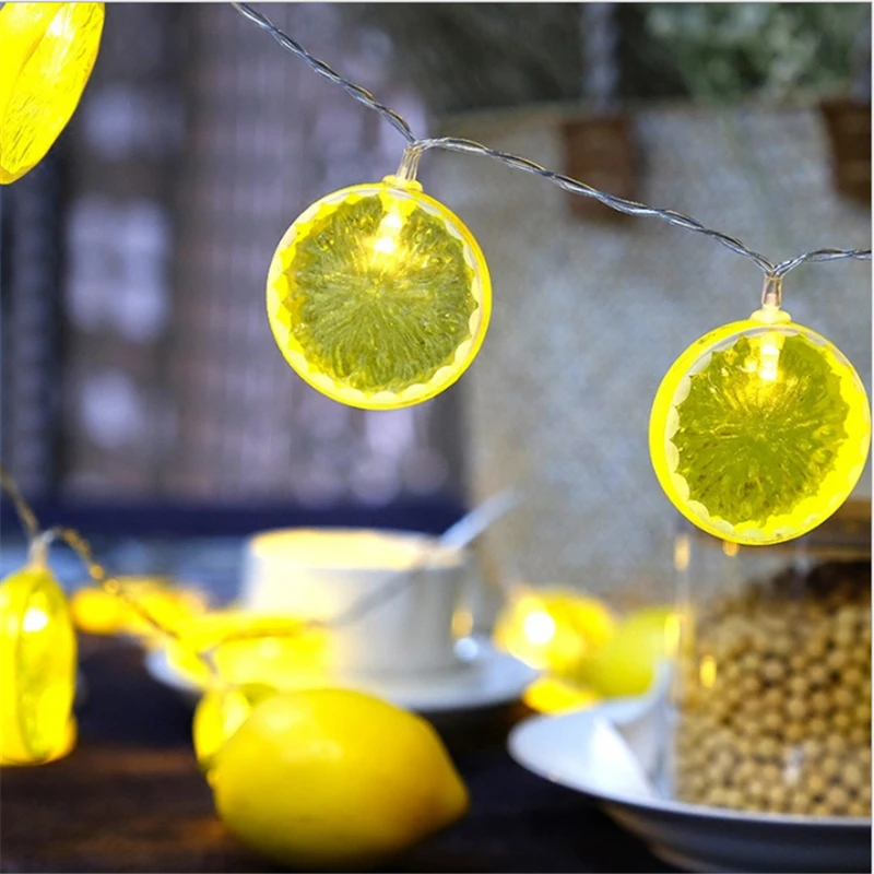 Summer Lemon Shape Holiday String Light LED Christmas Party Baby ...