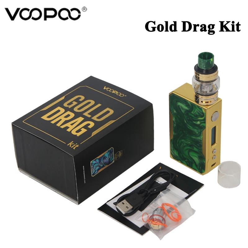 Original VOOPOO Gold Drag TC Kit with 157W Super Mode VOOPOO Gold Drag ...
