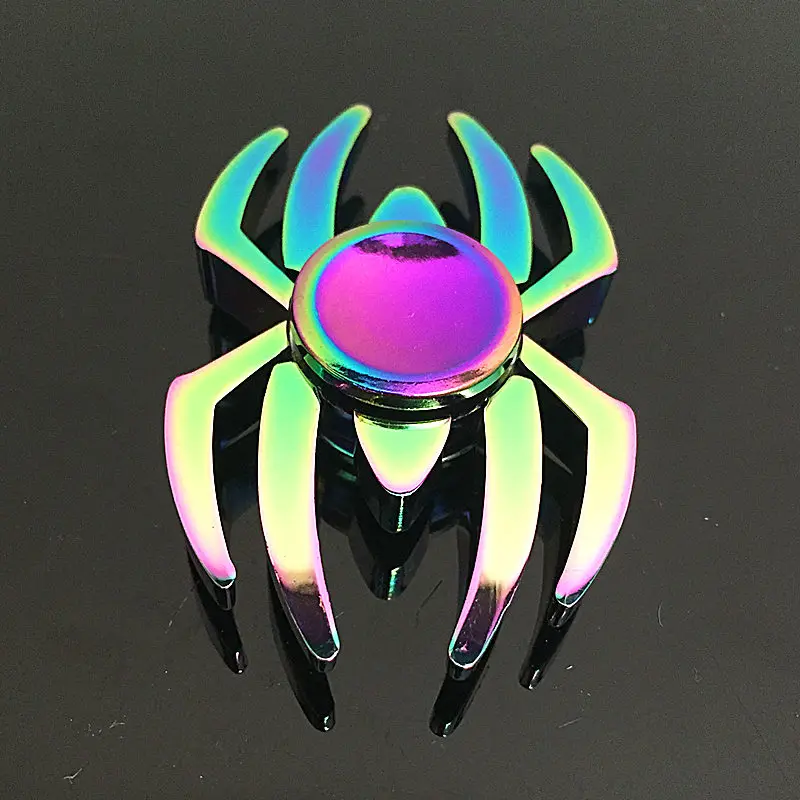 Spider Fidget Spinner Metal Rainbow Dragon Hand Finger Spinners Autism ...