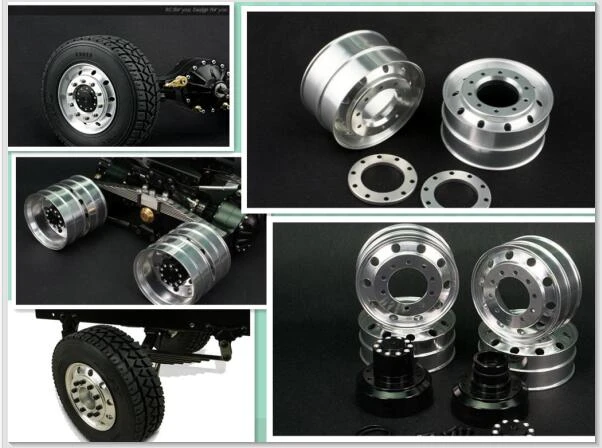 Alloy Wheels/rims 1/16 Scale Rc Tractor Trailer Truck R22 R22.5 Wide ...