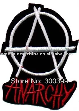 Wholesales 100pcs/lot embroidery patch ANARCHY badge/emblem N1010S ...