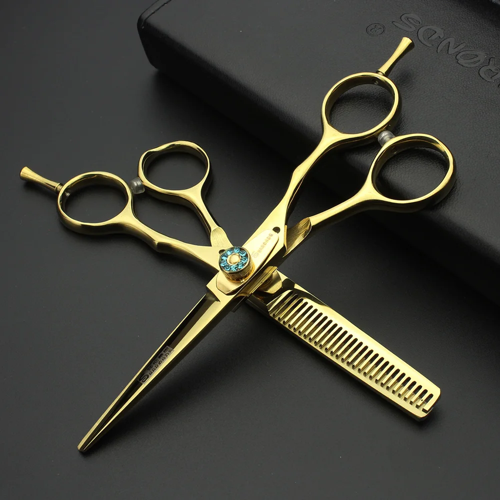 Golden 5.5 inch personalized gem professional hairdressing hair salon ...