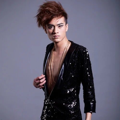 Blazer de moda ostentoso para hombre, traje pequeño Delgado, trajes de ...