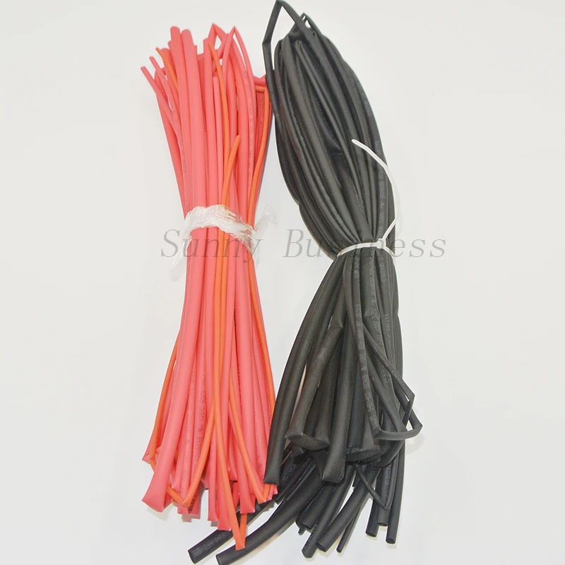 10meter/lot Heat Shrink Tubing Tube Heatshrink Tubing Sleeving Kit Red Black Color 1.5mm 2mm 3mm ...