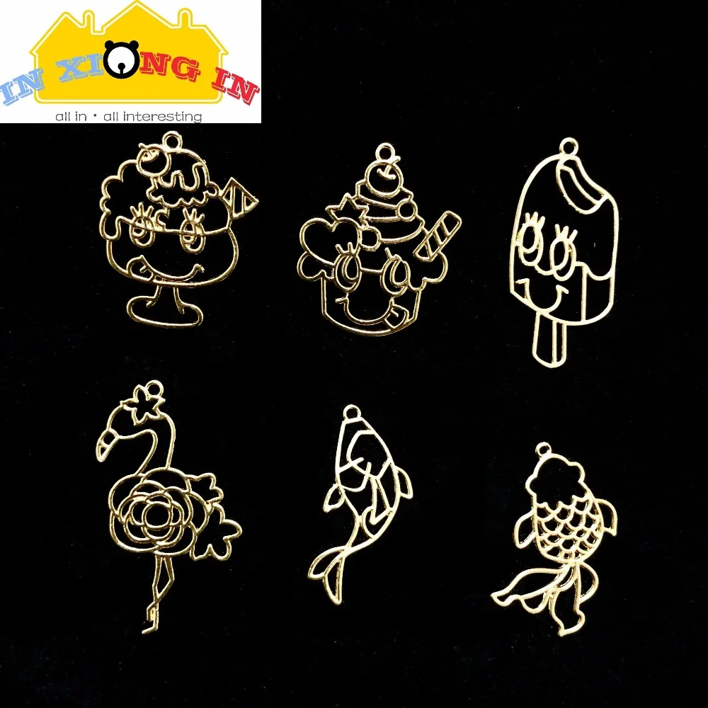 Kawaii Popsicle Charms DIY Resin Ice Cream Bezels Pendant UV Resin ...