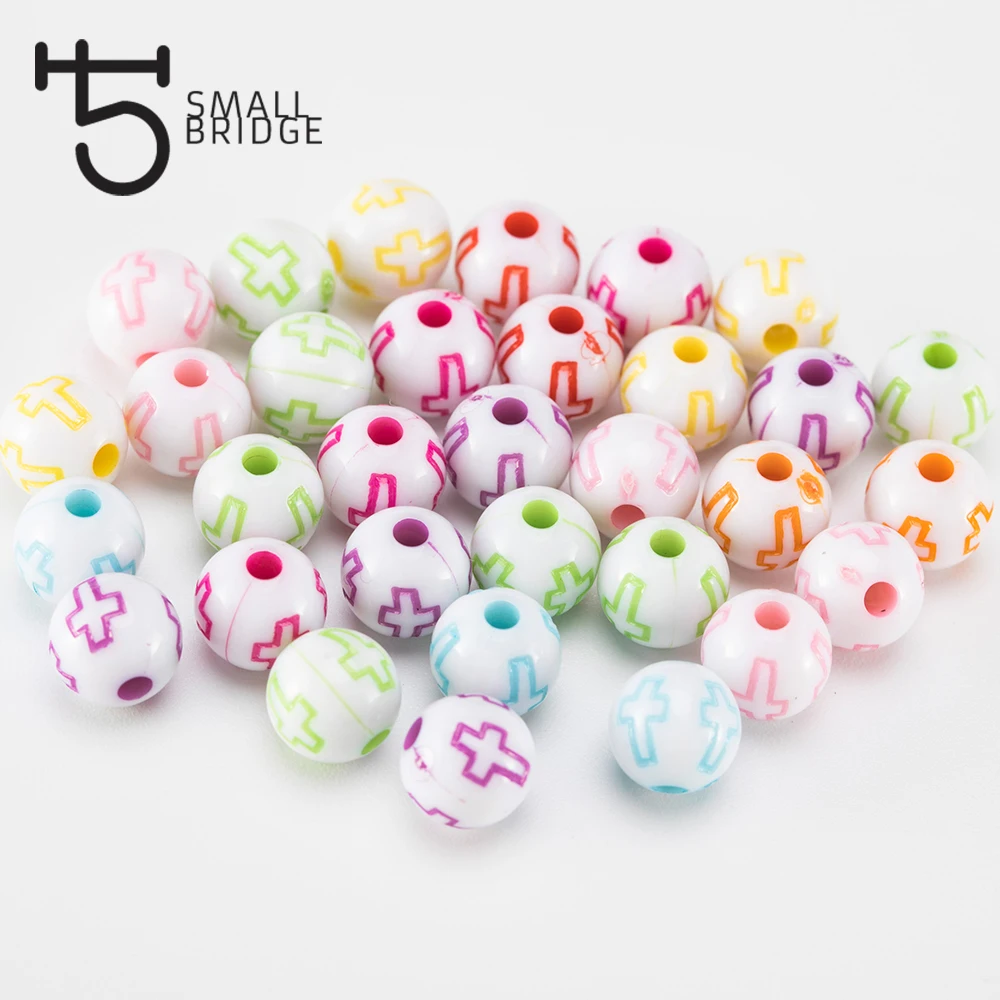 8mm Round Colorful Acrylic Beads For Jewelry Making Diy Bracelets ...