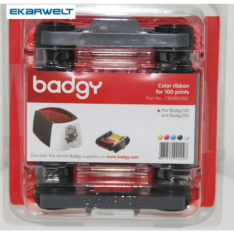 Original Evolis Badgy Id Card Printer Ribbon Cbgr0100c Ymcko Color ...