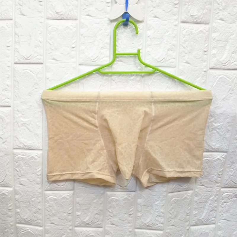 Boxer Men Underwear Ice Silk Sexy Mens Elephant Boxers Penis Pouch Shorts Breathable Panties