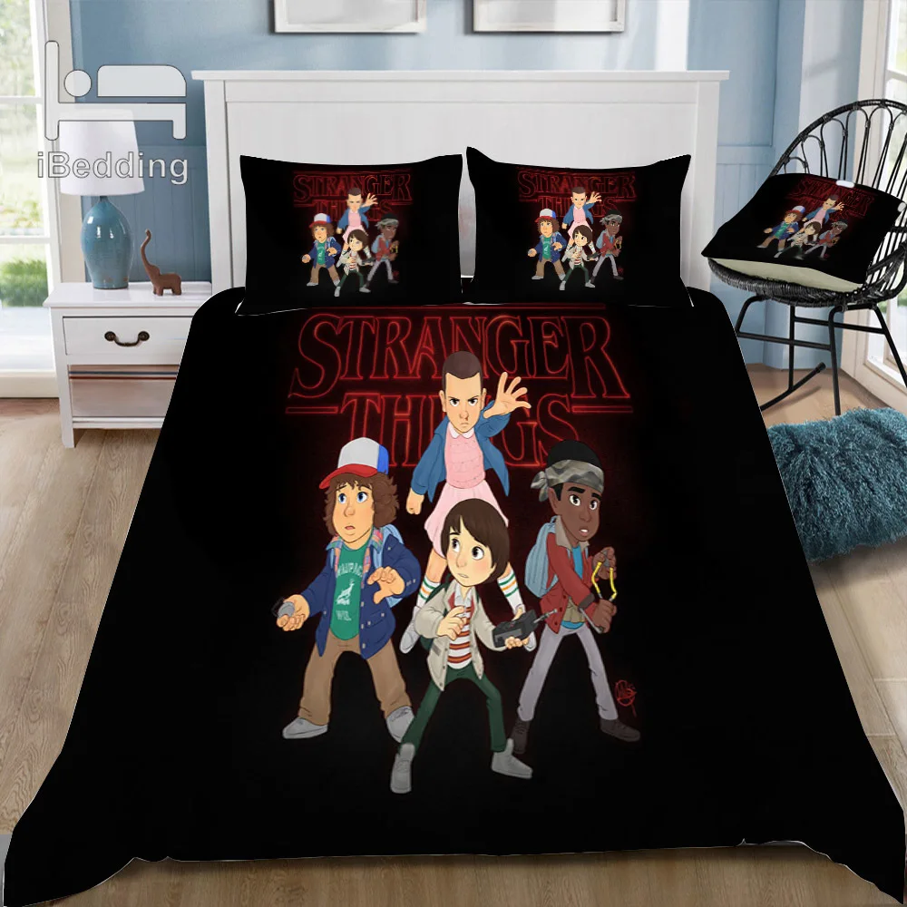 Hot Horror Movie Stranger-Things 3D Bedding Set Printed Duvet Cover Set ...