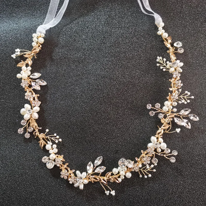 SLBRIDAL ручной работы золотой кристалл горный хрусталь пресноводный ...