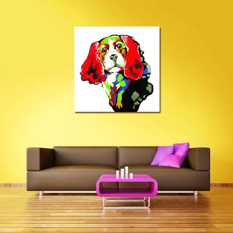 2019 New arrival abstract cartoon animals paintings printed on canvas ...