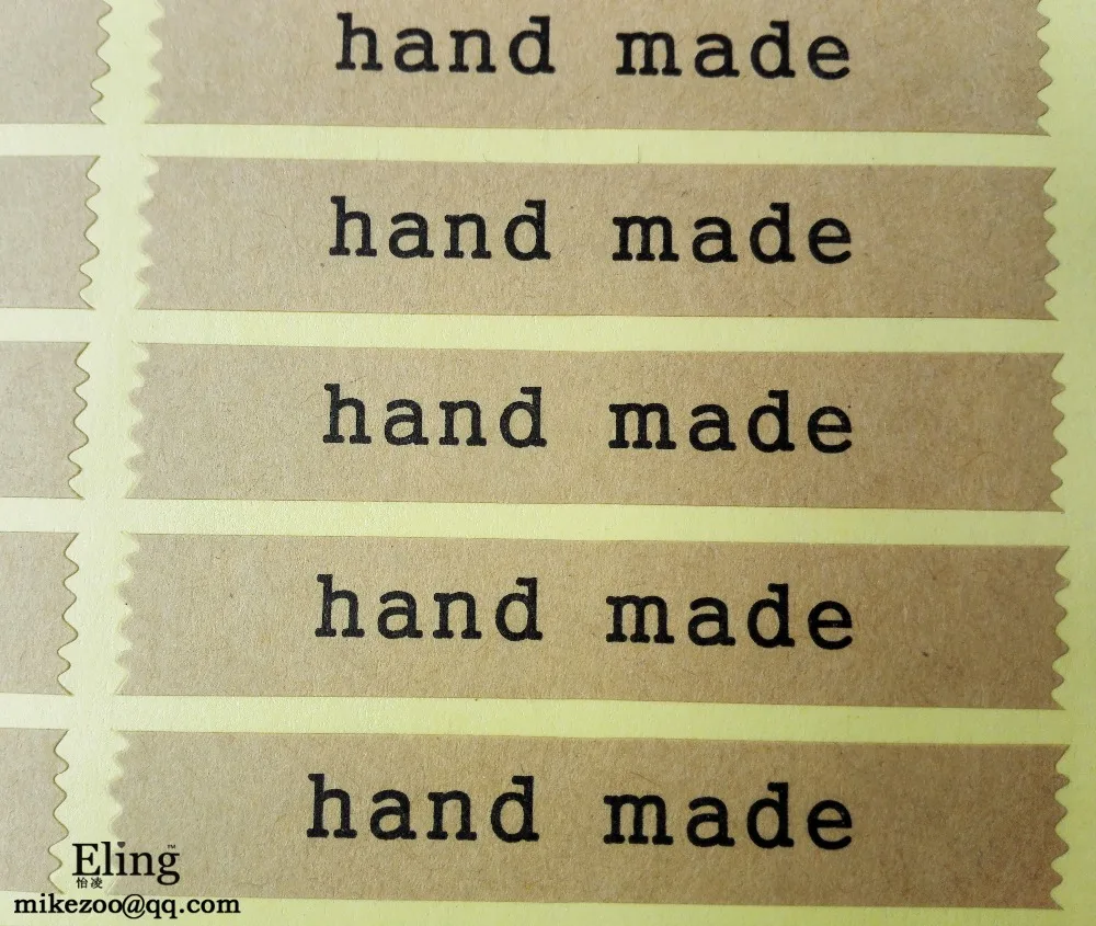 6000 pegatinas/lote de 72x17mm, autoadhesivas hechas a mano, papel ...