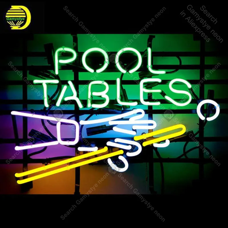 Neon Sign for Pool Tables neon bulb Sign Beer Bar Pub Neon lights Sign ...