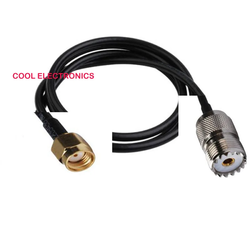 RG58 10M 33ft RP SMA Jack Plug TO UHF SO 239 Female Adapter Connector ...