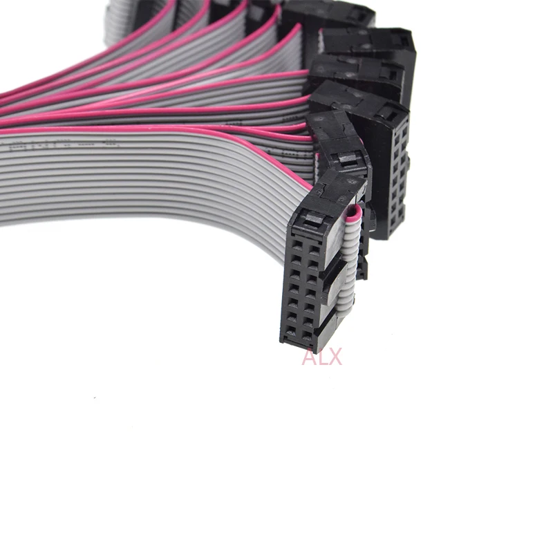 5PCS FC-14p 30CM 2.54MM pitch JTAG AVR ISP DOWNLOAD CABLE 14P WIRE ...