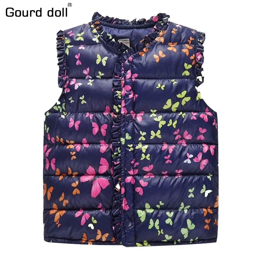 2 6 Years 2016 Girls Vests Children's Down Cotton Warm Vest Baby Girls ...
