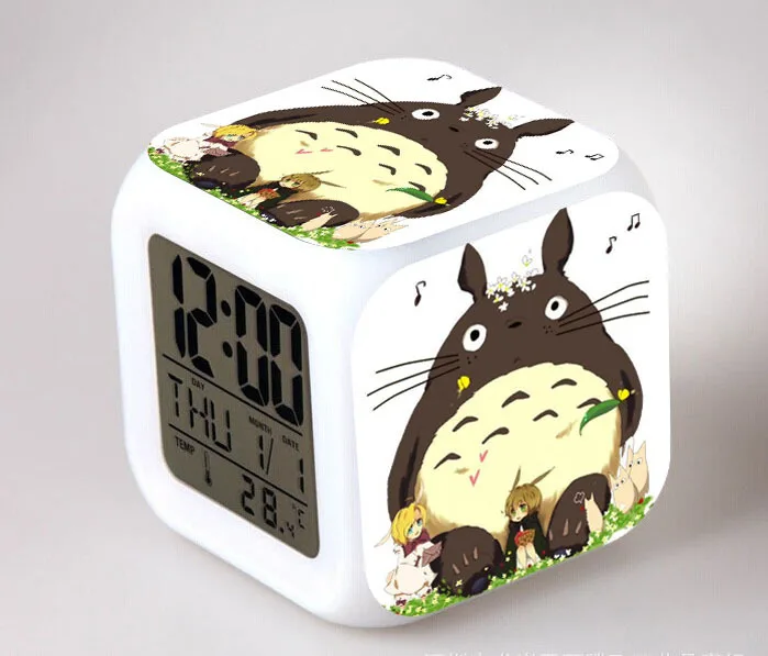 Totoro Anime LED Color Flash Digital Alarm Clocks - KawaiiMerch.com