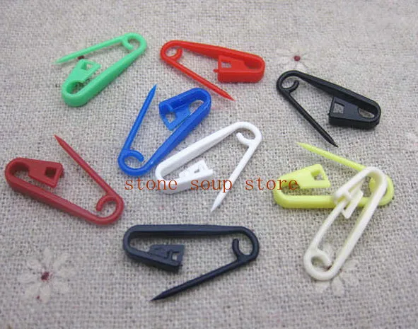 100/1000pcs Multicolour Mini Plastic Safety Pins Brooch Clasp Jewelry ...