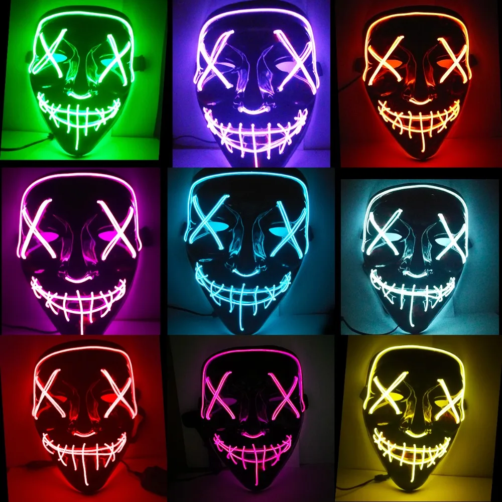 Aliexpress.com : Buy Halloween Mask LED Light Up Masks The Purge ...