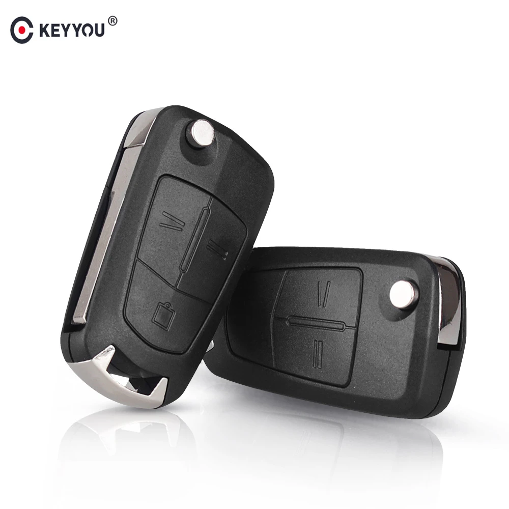 KEYYOU 2/3 Buttons Flip Remote Car Key Shell Fob Case For Vauxhall Opel ...
