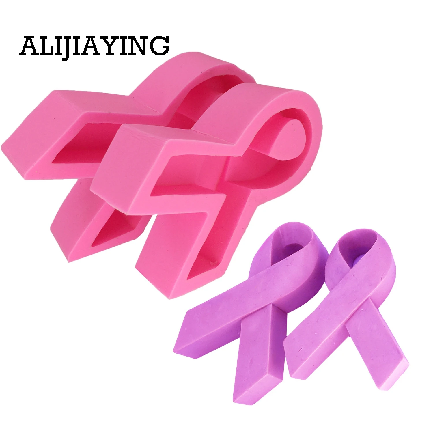 M1486 1pcs The Awareness Ribbons Silicone Molds Fondant Cake Decorating ...