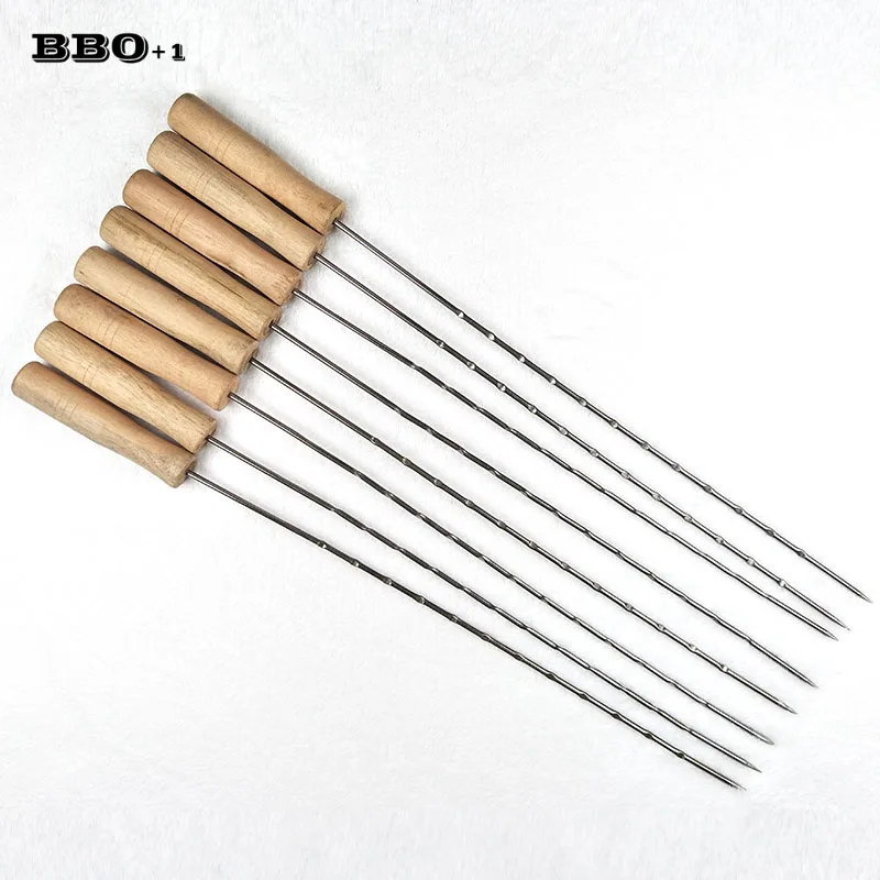 Big-sale-8-pcs-16-5inch-BBQ-Skewers-Barbecue-BBQ-Needle-Stainless-Steel ...