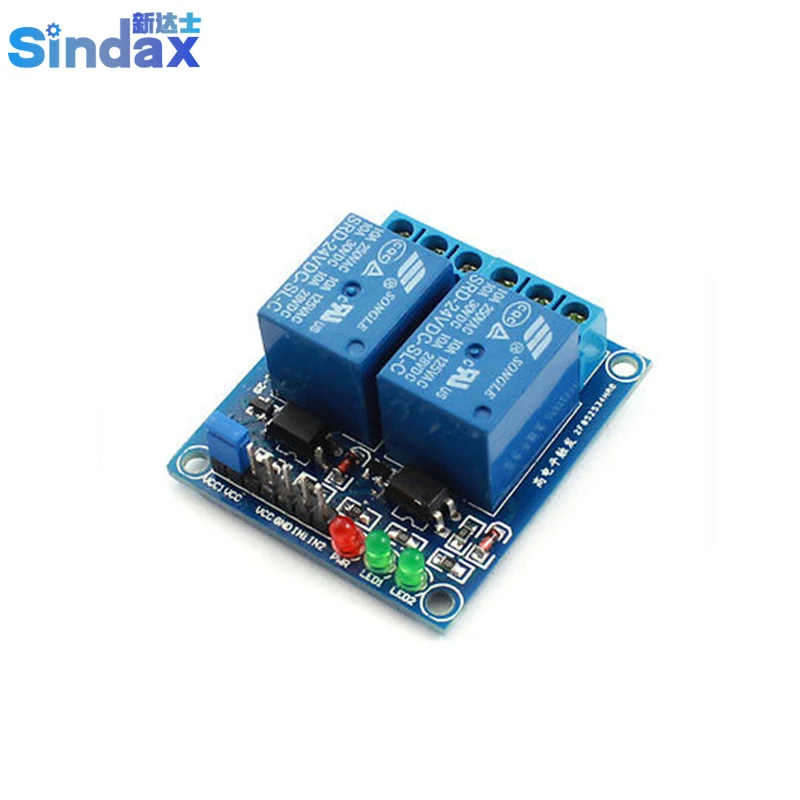 Sindax DC 24V 2 Channels High Level Trigger Optical Isolation Relay ...