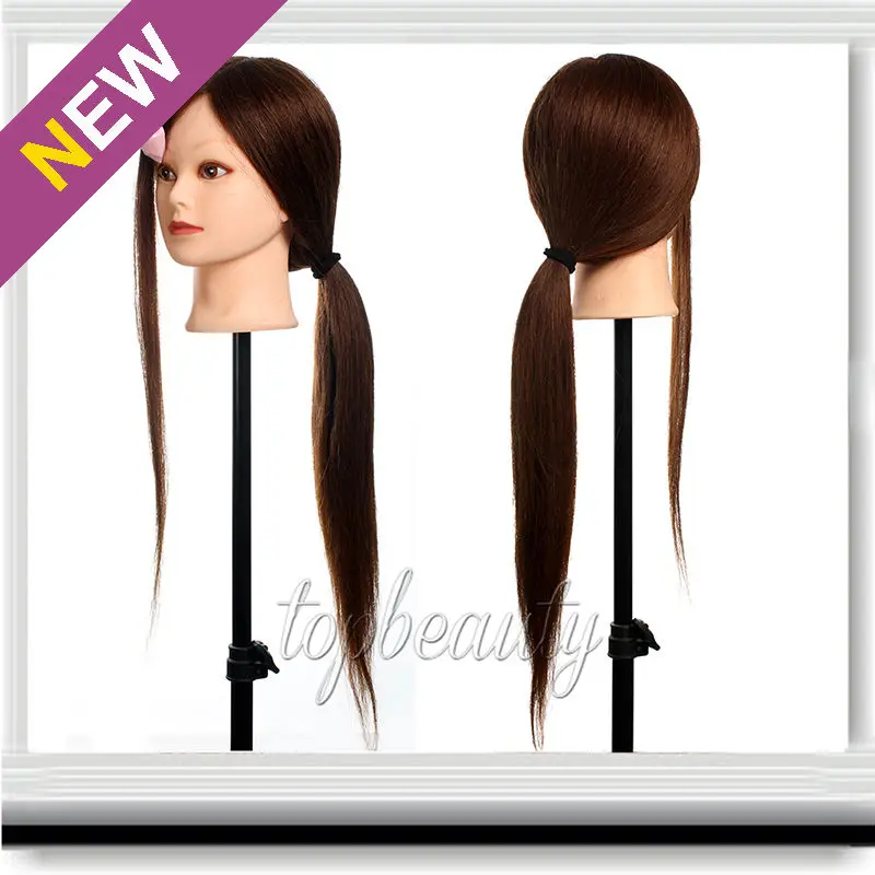 90% Hairdressing Training Head Real 26" Long Hair Practice Mannequin ...