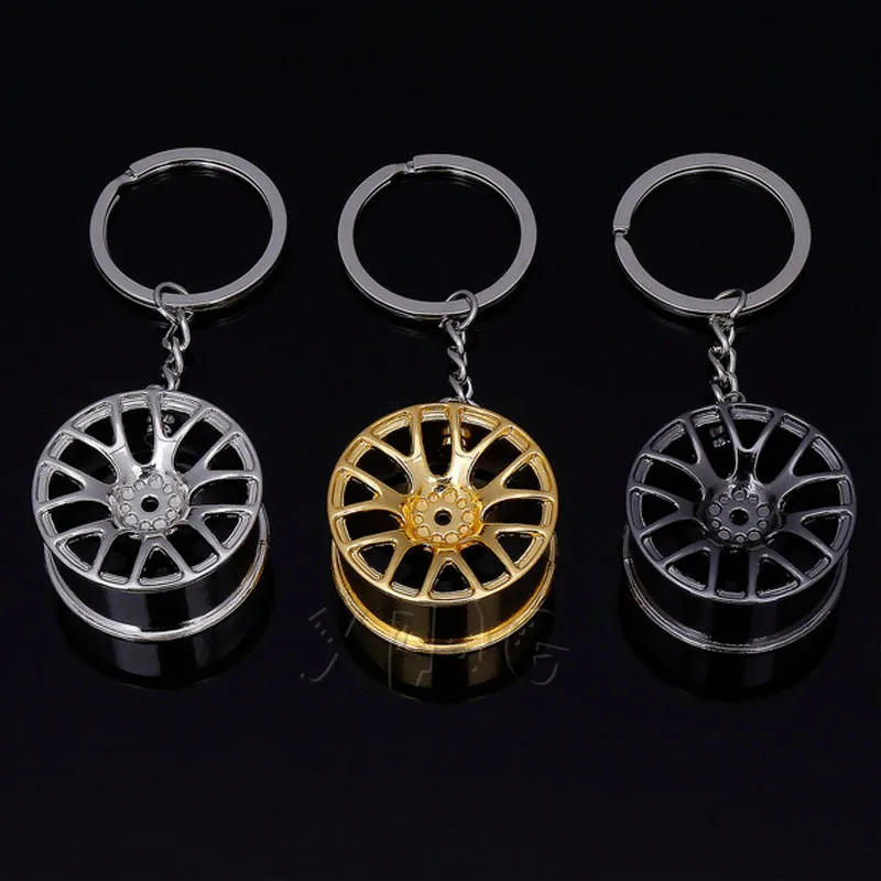 Car Tire Wheel Hub Rim Model Keychain Key Chain Keyring Key Ring Holder ...