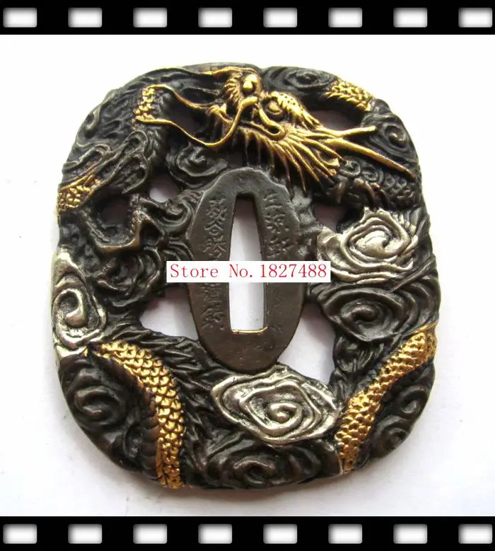High Quallty Japan Samurai Katana Tsuba Copper Guard Sword Accessories ...
