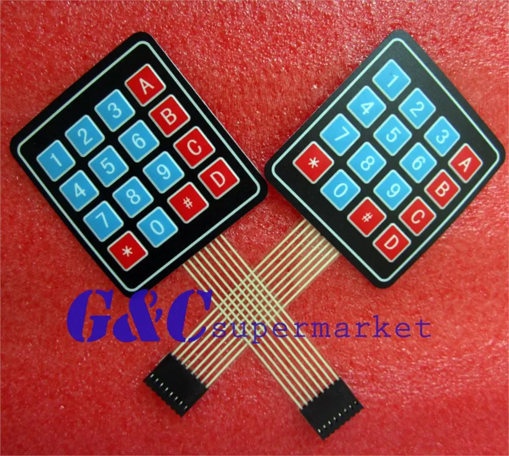 10pcs 4 X 4 Matrix Array 16 Key Membrane Switch Keypad Keyboard In Electrical Contacts And