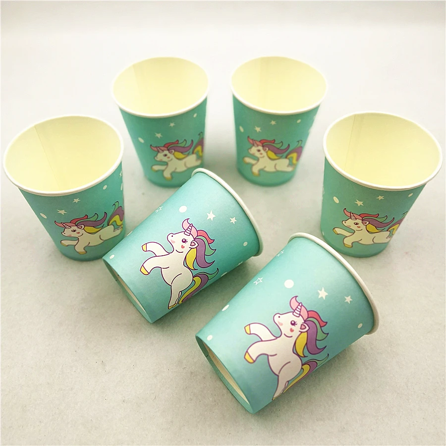 10 sztuk/zestaw kids birthday party supplies jednorożec naczynia ...