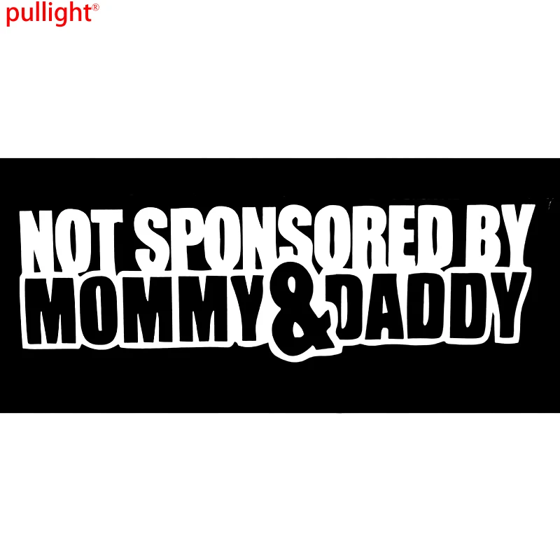 17.5*5.5CM NOT SPONSORED BY Mommy&Daddy Funny Personality Stickers Car ...