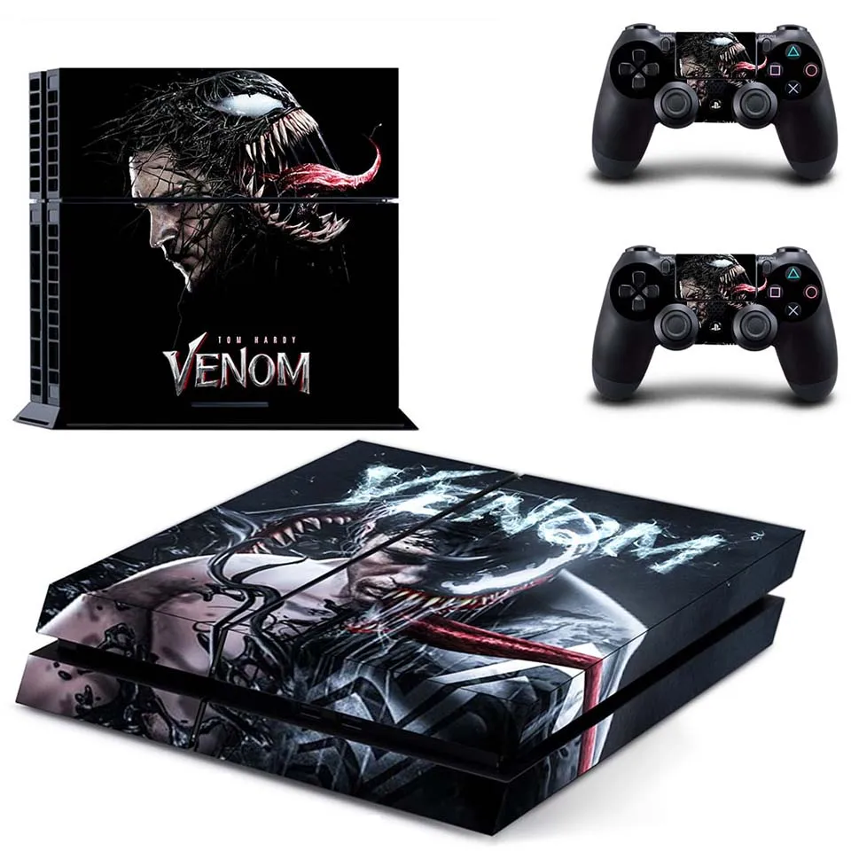 Venom Skin Sticker for Sony Playstation 4 Console and DualShock 4 ...