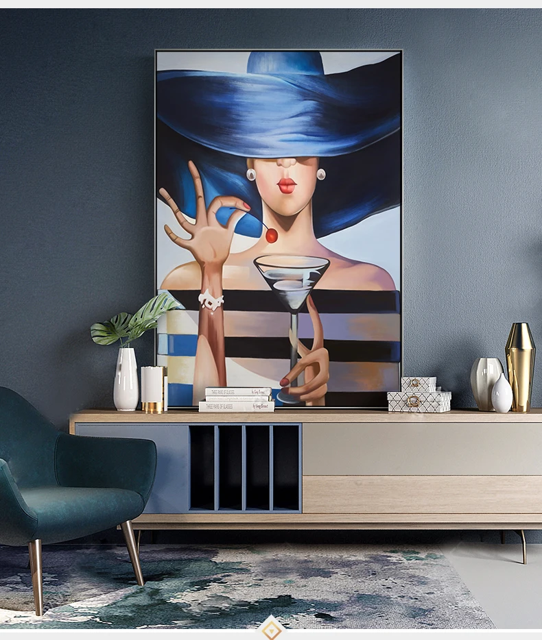 Home Décor Elegant lady Wall Art Ladys Hat Design Vinyl Record Wall ...