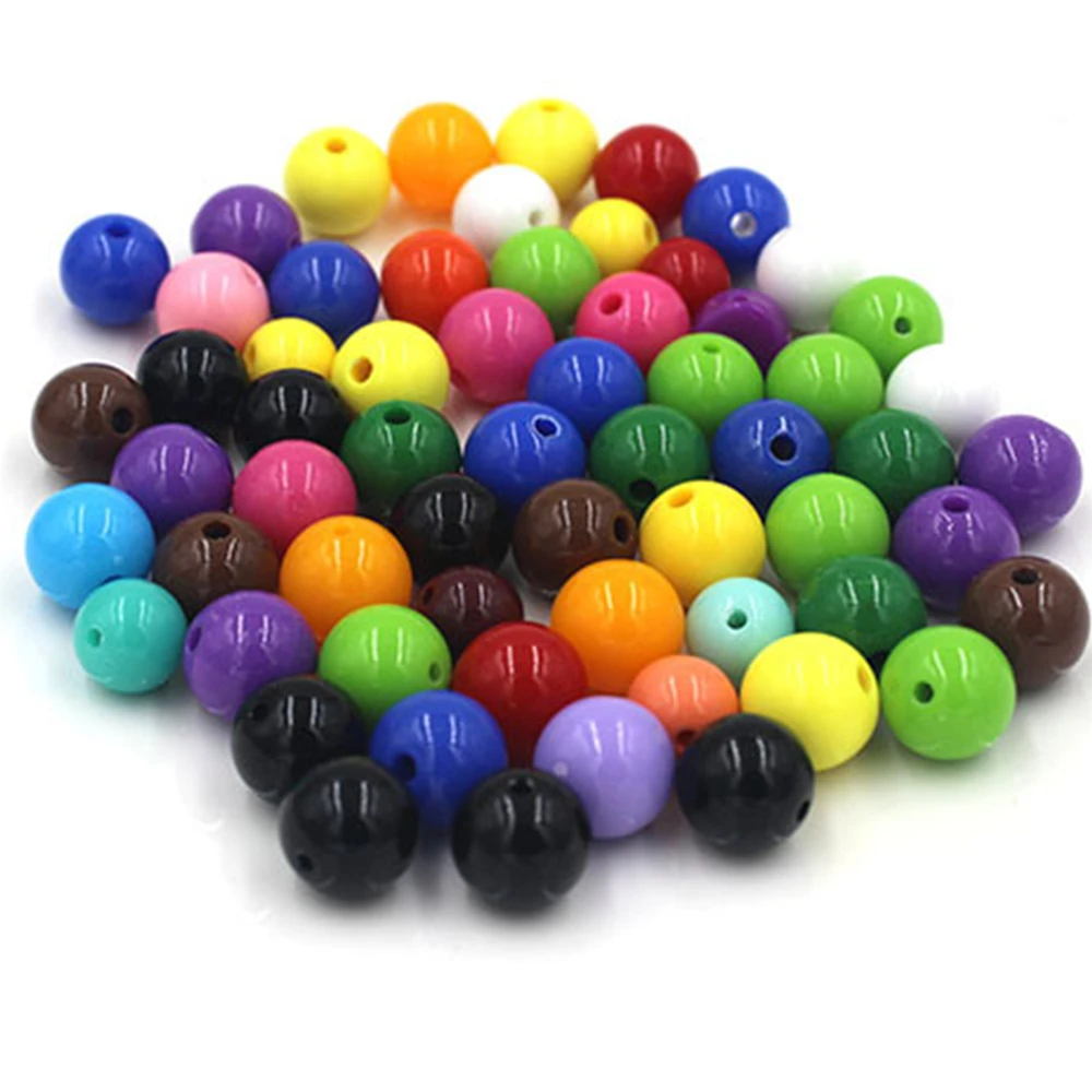 \Solid color candy beads Mixed color Fit Jewelry DIY making-in Beads ...