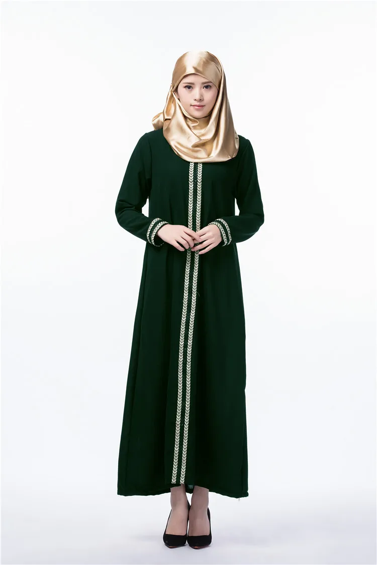 Dubai Abaya Islamic Dress Turkish Muslim Kaftan Long Dress Muslim Women ...