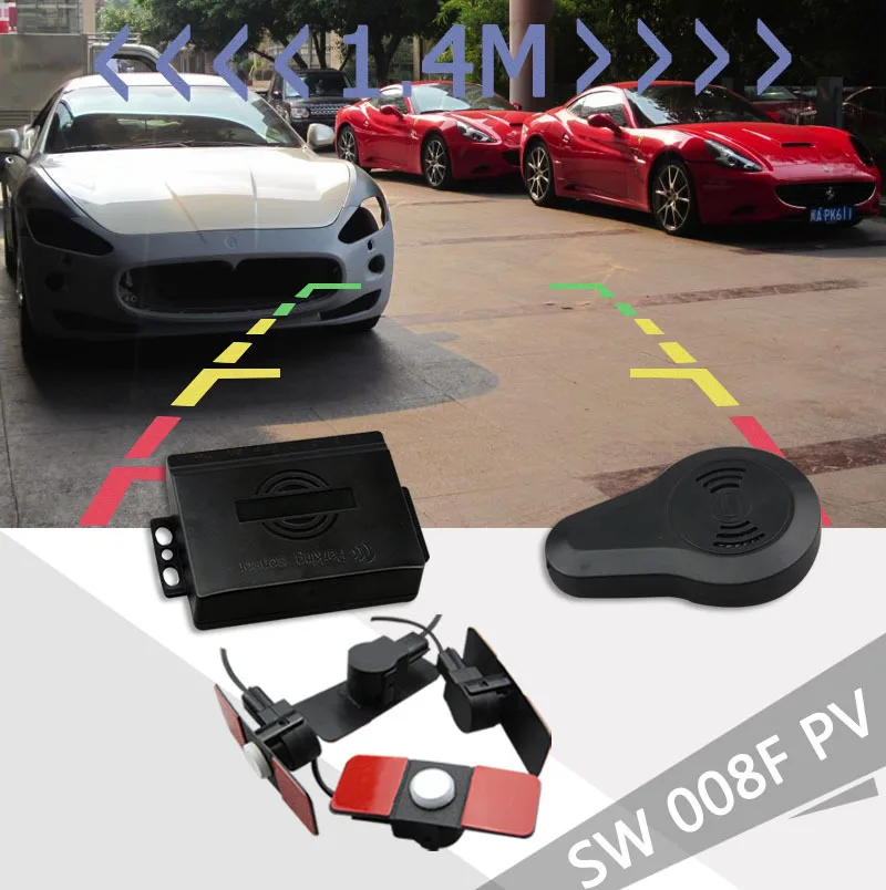 Car Video Parking system Reverse Backup Radar with Flat 13mm Parking ...