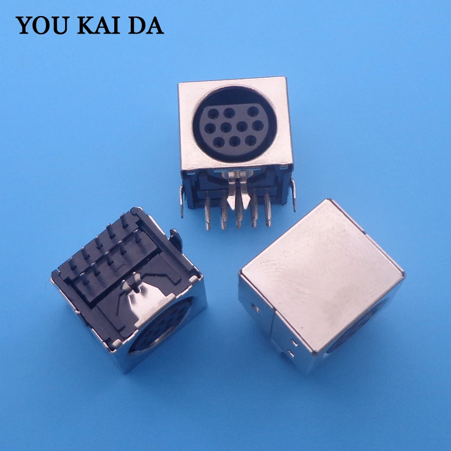 10pcs-lot-MD-Housing-Female-DIN-10-Mini-Pin-S-video-Adapter-Socket-Mini ...