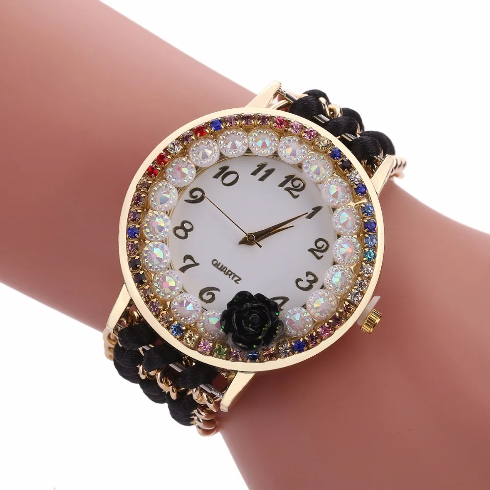 2018 High Quality Watch Women Color Weave Hand Fashion Ribbon Watches ...