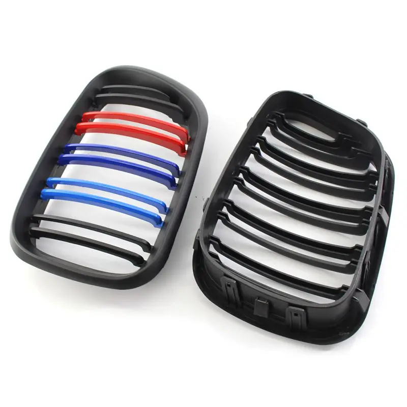 Крышка переднего бампера автомобиля, немой черный двойной линии гонки в ...