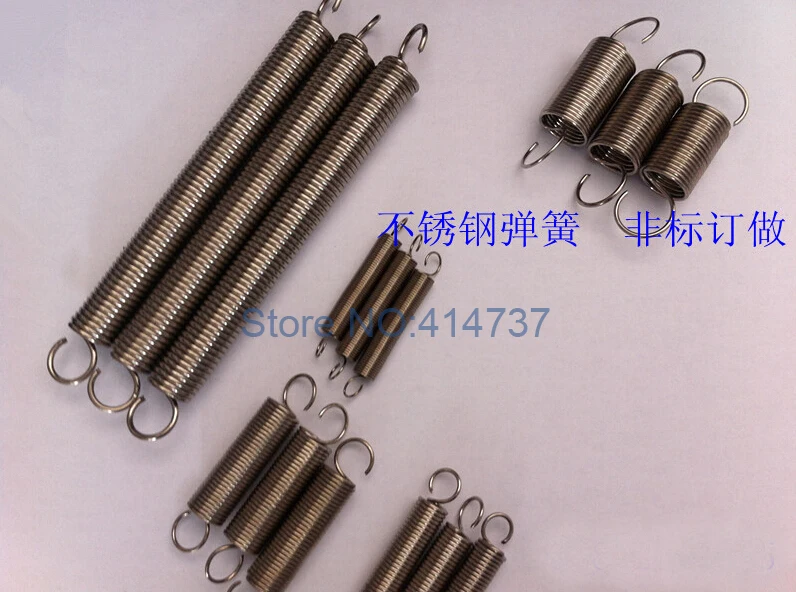 20pcs 0.5*3*10-60mm 0.5mm wire stainless steel extension tension spring ...