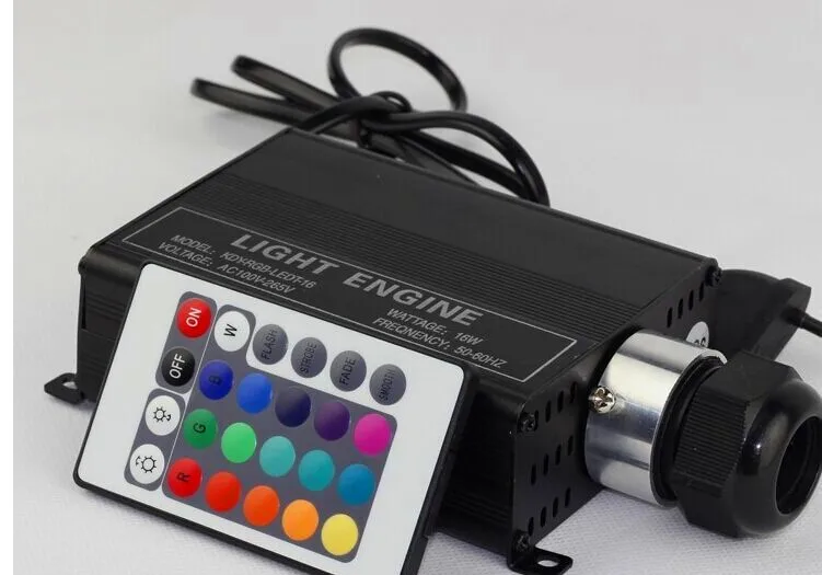 Motor de luz LED RGB de 16W con control remoto RF de 24 teclas, entrada ...