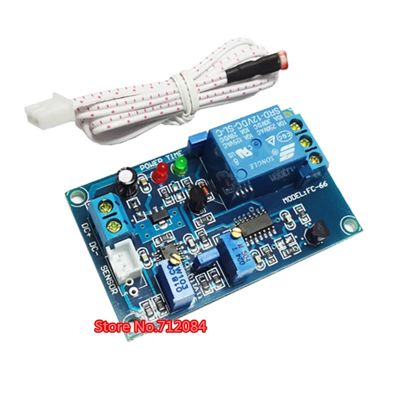 Photoresistor Sensor Relay Module Dc12v Light Control Delay Time