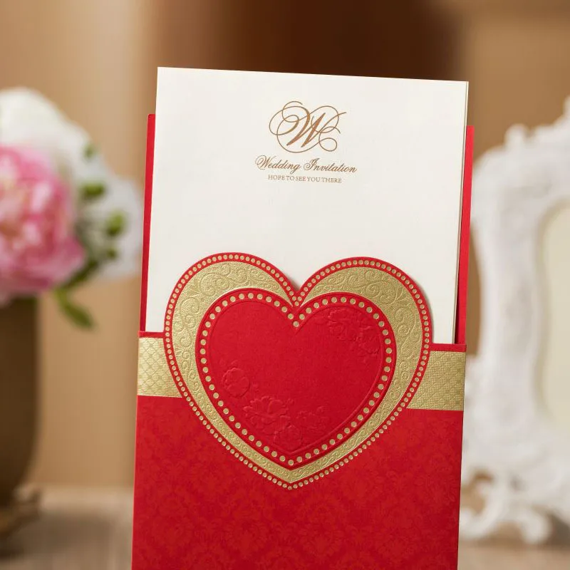 Double Heart Wedding Invitations